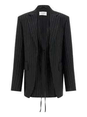Sportmax SPORTMAX SpxDivina Pinstripe Blazer Jacket Black