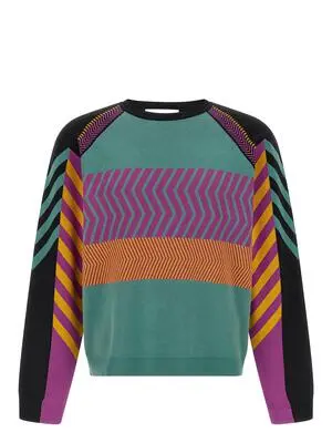KIKO KOSTADINOV Gizi Panelled Jacquard Knit Sweater - Multicolor
