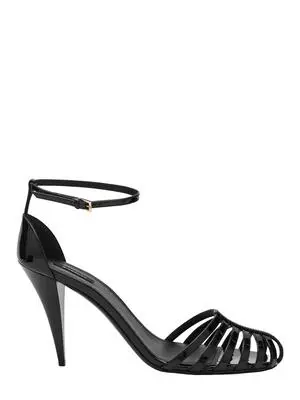 GIVENCHY Givenchy Patent Leather Cage Heeled Sandals Women