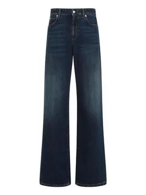 Alexander McQueen Cotton Jeans - Blue