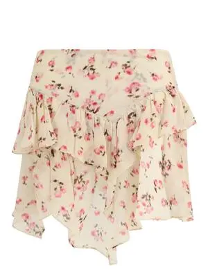 Isabel Marant Étoile Flared Floral Skirt - Cream