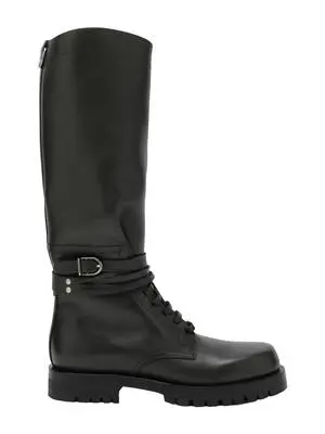 DURAZZI MILANO Dark High Combat Boots - Green