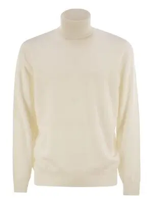Brunello Cucinelli Cashmere Turtleneck Sweater - Cream