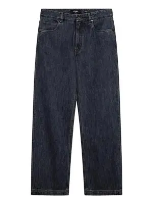 Fendi Denim Straight Trousers - Blue