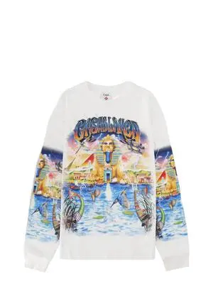 Casablanca T-shirt Con Stampa Egypt - White