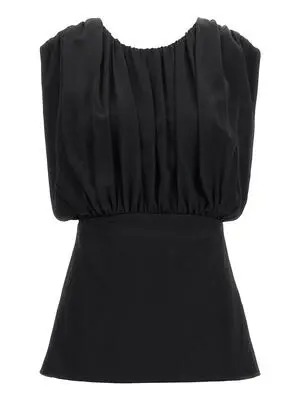 JIL SANDER 69' Sleeveless Top - Black