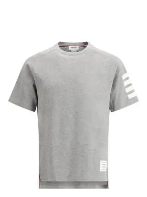 Thom Browne Thom Browne Men T-Shirt With Horizontal Bands Gray