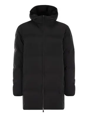 Herno Impact Long Down Jacket With Hood - Black