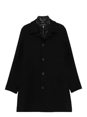 Herno Single-breasted Padded Coat - Black