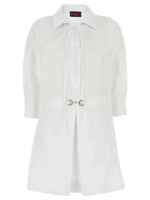 Gucci Cotton Poplin Shirt Dress - Multicolor