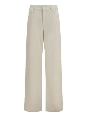 Fendi Cotton Denim Ff Reverse Jeans - Cream
