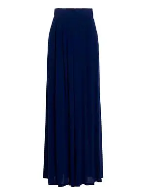 Max Mara Cimone Silk Trousers - Blue