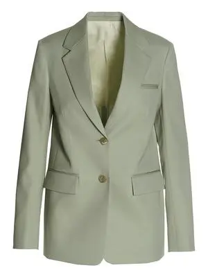 LANVIN Wool Single Breast Blazer Jacket - Green