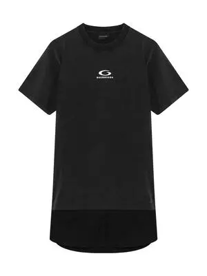 Balenciaga Washed Loop Sports Icon Mini Dress - Black