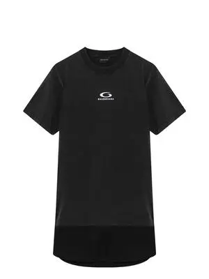 Balenciaga Washed Loop Sports Icon Mini Dress - Black