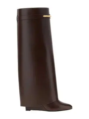 Givenchy Givenchy Leather Shark Boots Brown