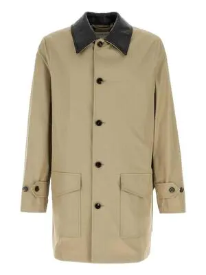 Burberry Cappuccino Cotton Meadowbank Overcoat - Brown