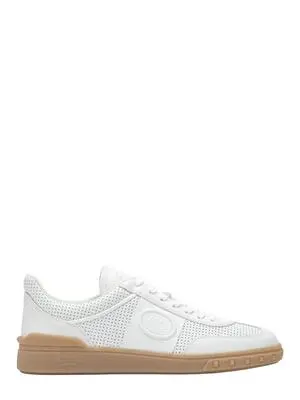 Valentino Garavani Upvillage Sneakers In Perforated Leather - White