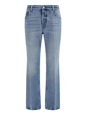 Miu Miu MIU MIU Washed Denim Five-Pocket Jeans Blue