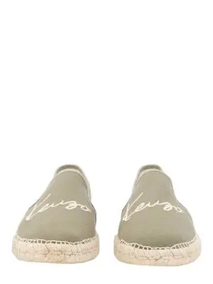 Kenzo Embroidered Logo Espadrille - Green