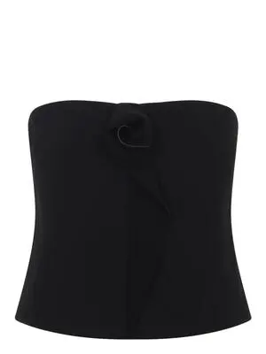 Giorgio Armani Silk Corset Top - Black