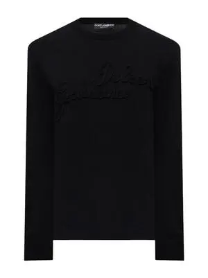 Dolce & Gabbana Logo Wool Sweater - Black