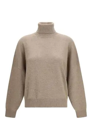Brunello Cucinelli BRUNELLO CUCINELLI Cashmere Turtleneck Sweater Brown