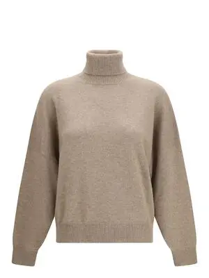 Brunello Cucinelli BRUNELLO CUCINELLI Cashmere Turtleneck Sweater Brown