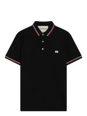 Valentino Garavani Polo Shirt With Vlogo Signature - Black