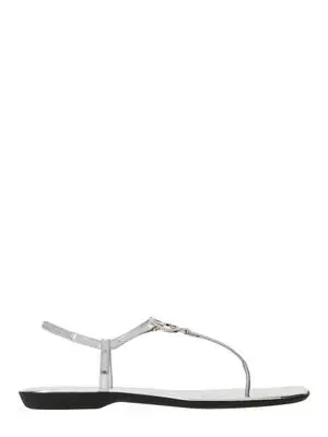 Gucci Leather Thong Sandals - Silver