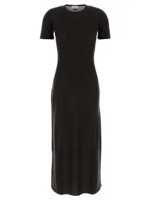 FERRAGAMO Dark Cashmere Blend Dress - Brown