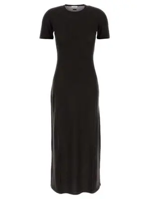 FERRAGAMO Cashmere Blend Midi Dress - Brown