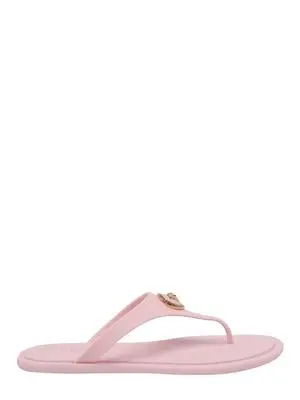 Versace Rubber Flat Thong Sandals - Pink