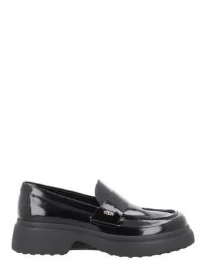 TOD'S Brushed Leather Loafer - Black
