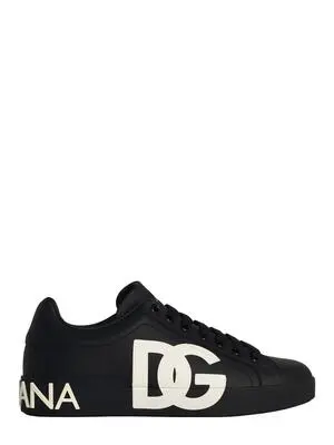 Dolce & Gabbana Leather Sneakers - Black