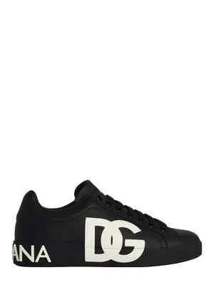 Dolce & Gabbana Leather Sneakers - Black