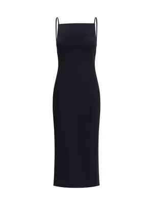 Givenchy Midi Dress With Draped Back - Black