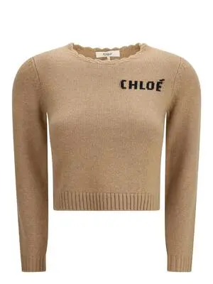 Chloé Logo Sweater - Brown