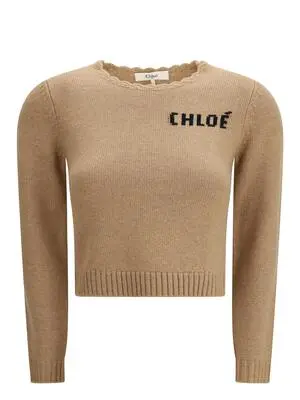 Chloé Logo Sweater - Brown