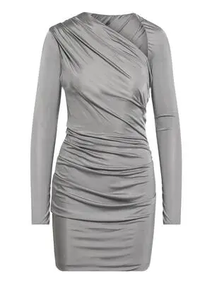 Attico Draped Mini Dress - Gray