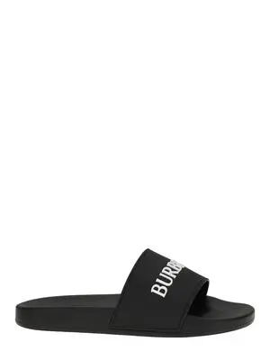 Burberry Logo Slippers - Black