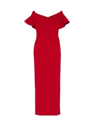 Solace London Off-shoulder Ruffled Dress - Multicolor