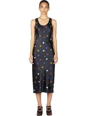Sportmax Gemstone Print Midi Dress - Black