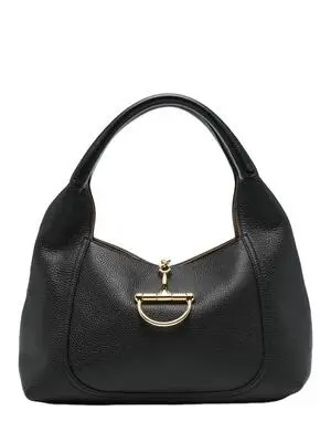 Gucci GUCCI Leather Shoulder Bag Black