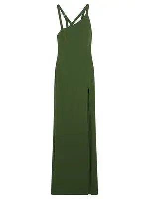 Attico Asymmetrical Slit Maxi Dress - Green