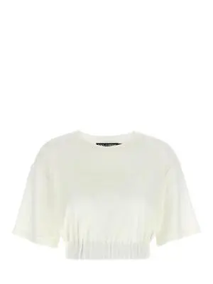 Dolce & Gabbana Dolce & Gabbana Logo Chenille Top White