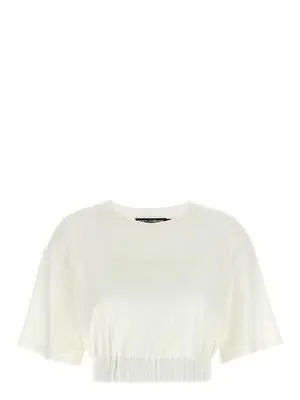 Dolce & Gabbana Dolce & Gabbana Logo Chenille Top White