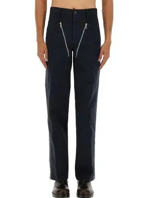 Dries Van Noten Dries Van Noten Men Double Zipper Pants Blue