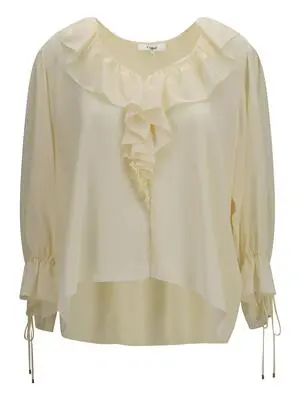 Chloé Ruffled V-neck Shirt - Multicolor