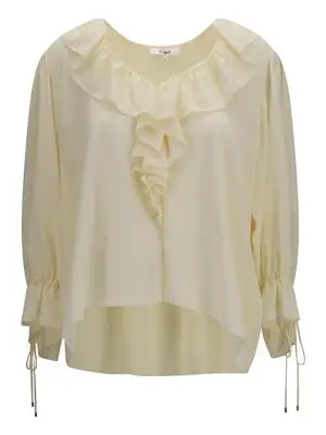 Chloé Ruffled V-neck Shirt - Multicolor